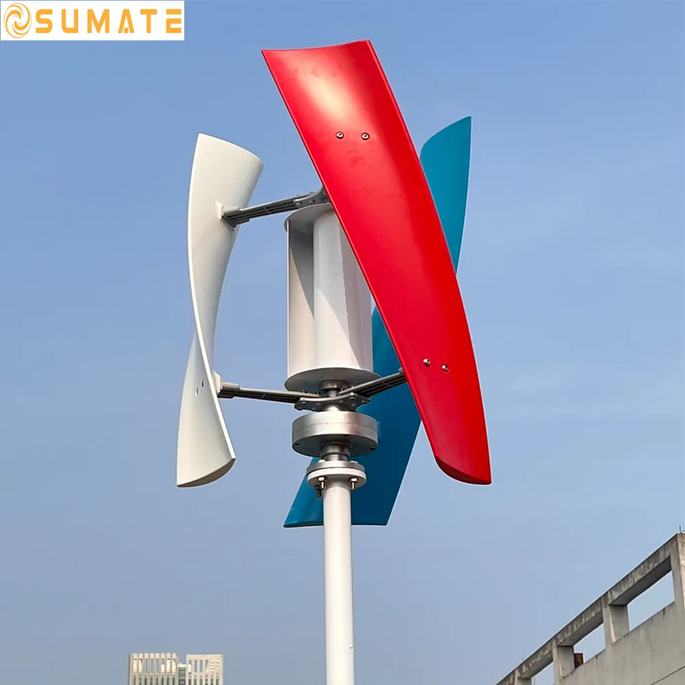 2024Wind Turbine Generator, 10KW 12V/24V/48V Vertical Windmill with ...