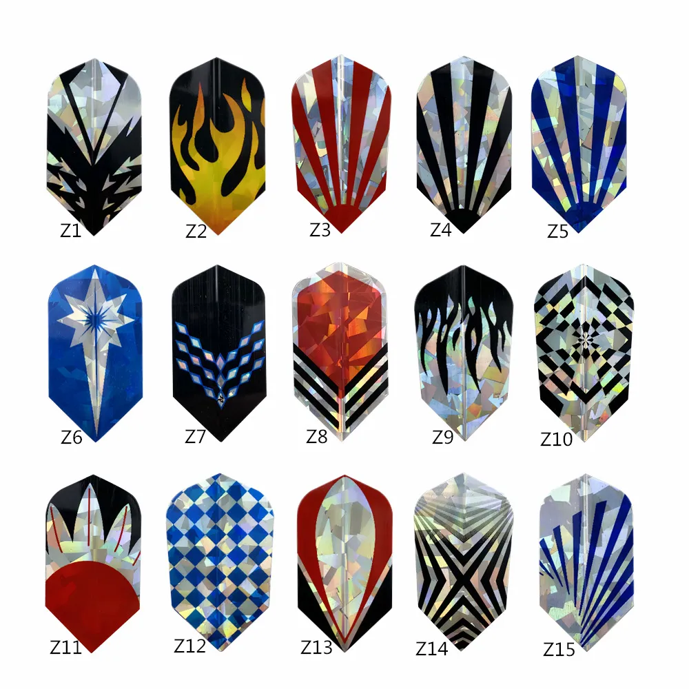 DHgate.com:PET Dart Flights Set | 15 Aluminum Foil Dart Tail Fins ...