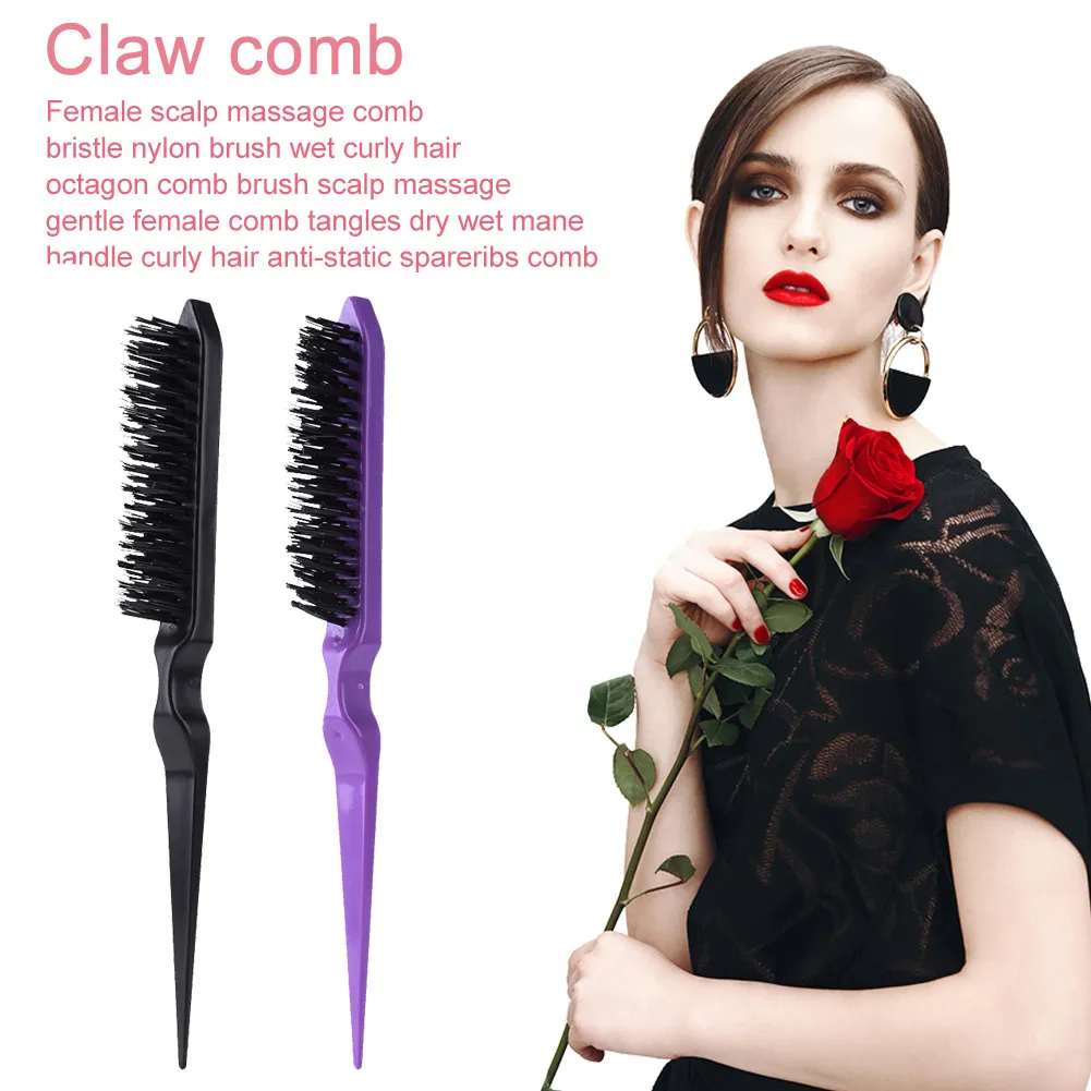 DHgate.com:Boar Bristle Hair Brush Teasing Comb, Edge Brush for Back ...