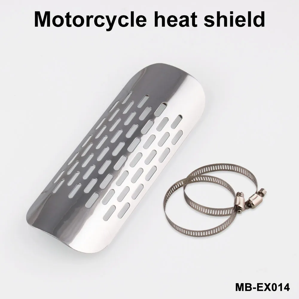 Motorcycle Exhaust Heat Shield Cover - Universal Muffler Protector ...