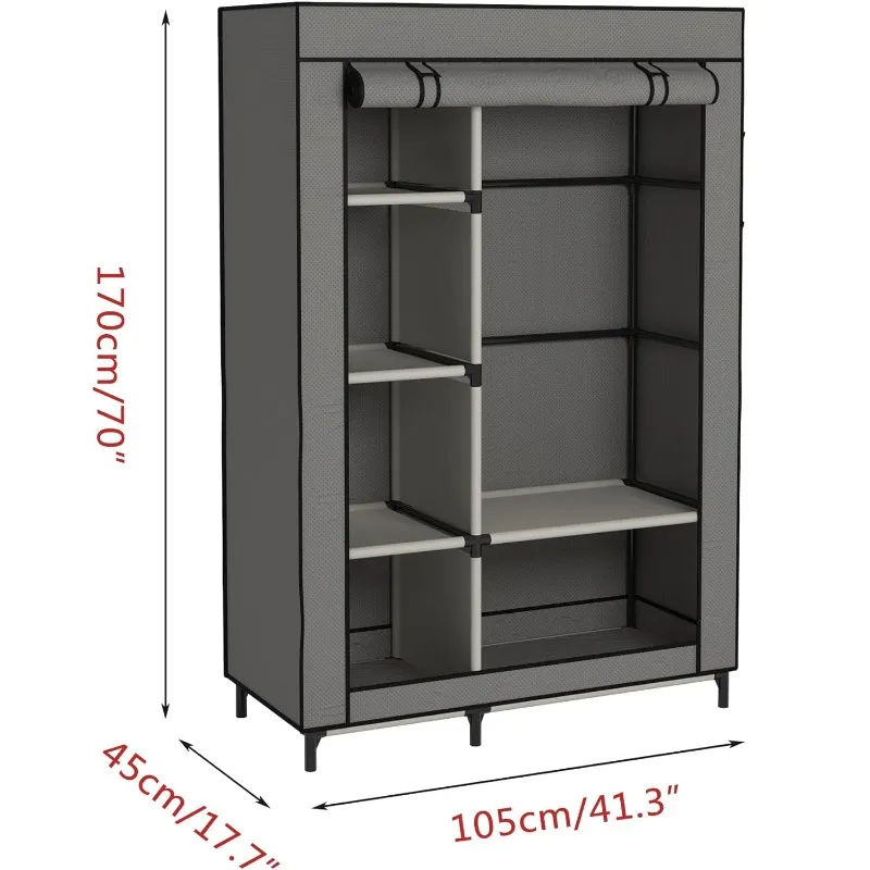 Portable canvas wardrobe store