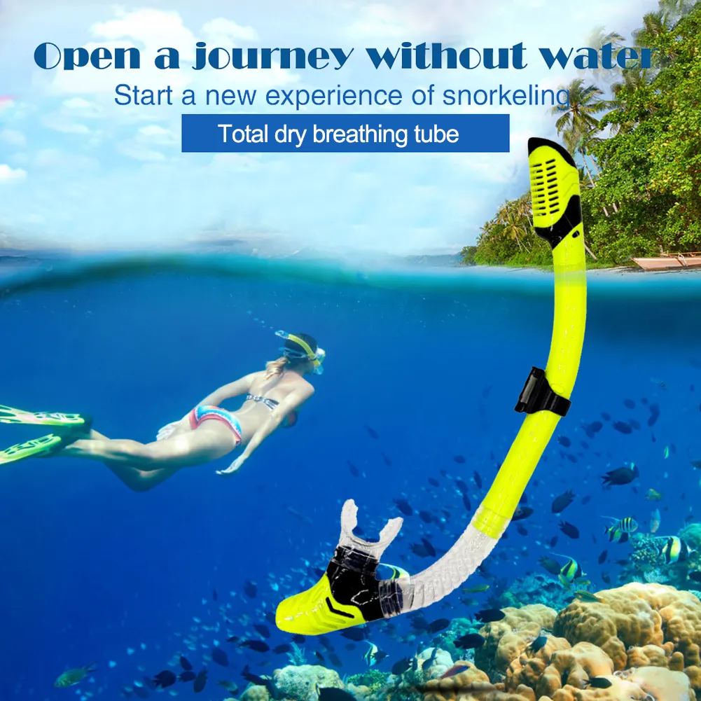 Silicone Dry Snorkel for Beginners' Swimming and Diving in the Sea or ...
