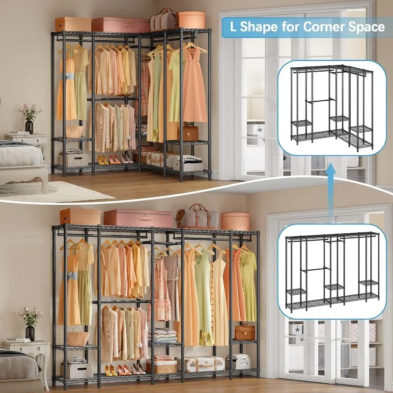 Movable wardrobe closet store