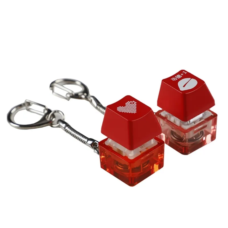 Red Switches Mechanical Keyboard Tester RGB Glowing Clicky Keychain ...