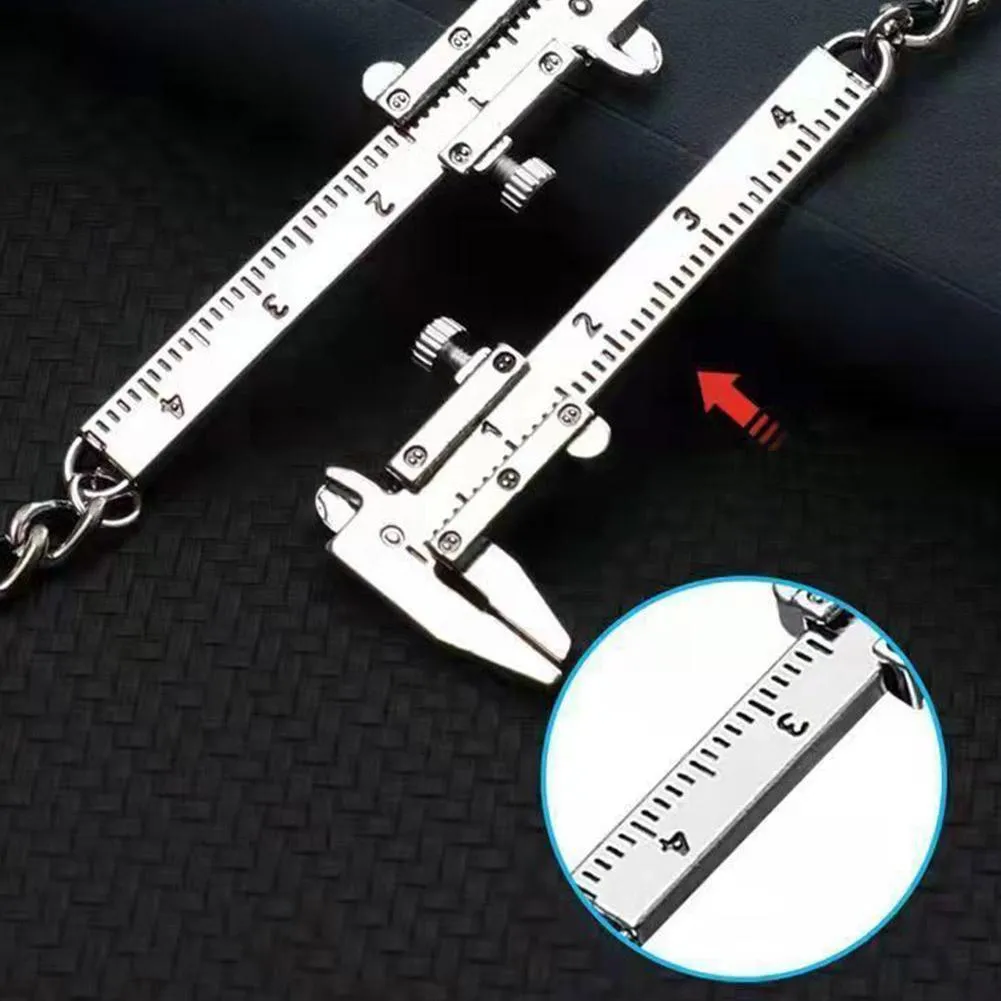 Portable Mini Vernier Calipers Metal Measurement Tool Keychain Pendant ...