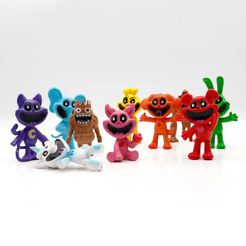 Set Of 8/10 Smiling Alien Critters PVC Figure Perfect Collectible Gift ...