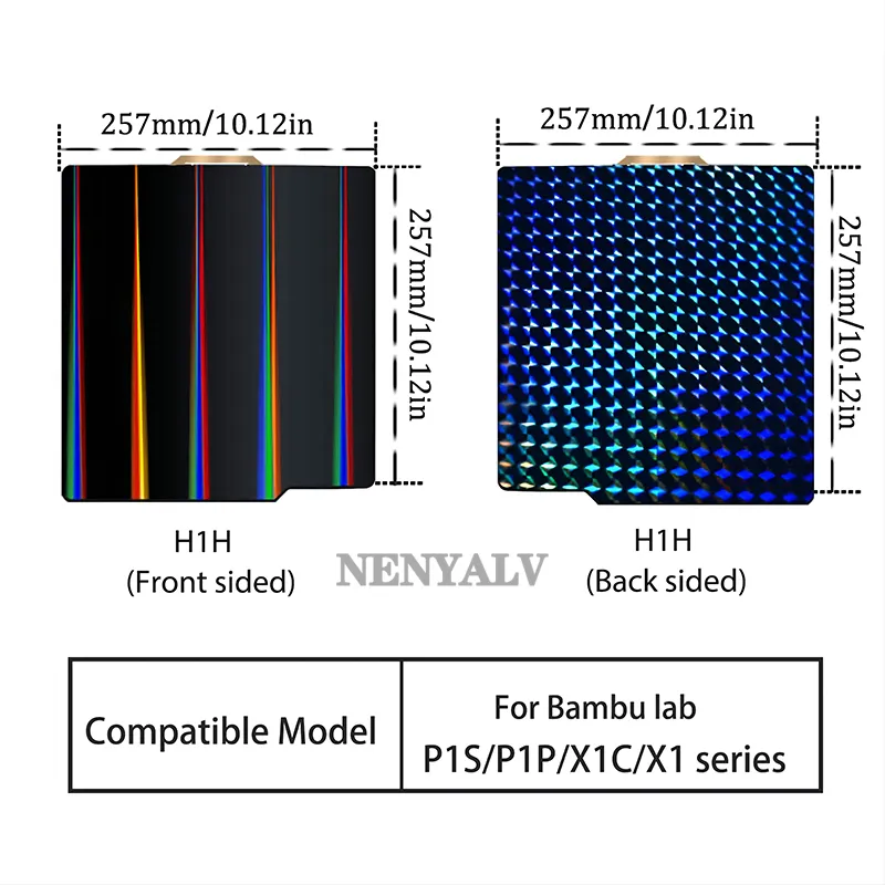 Wholesale Bambu Lab P1P Build Plate Pey Build Plate P1S X1C Textured Pei Sheet 257x257mm Peo ...