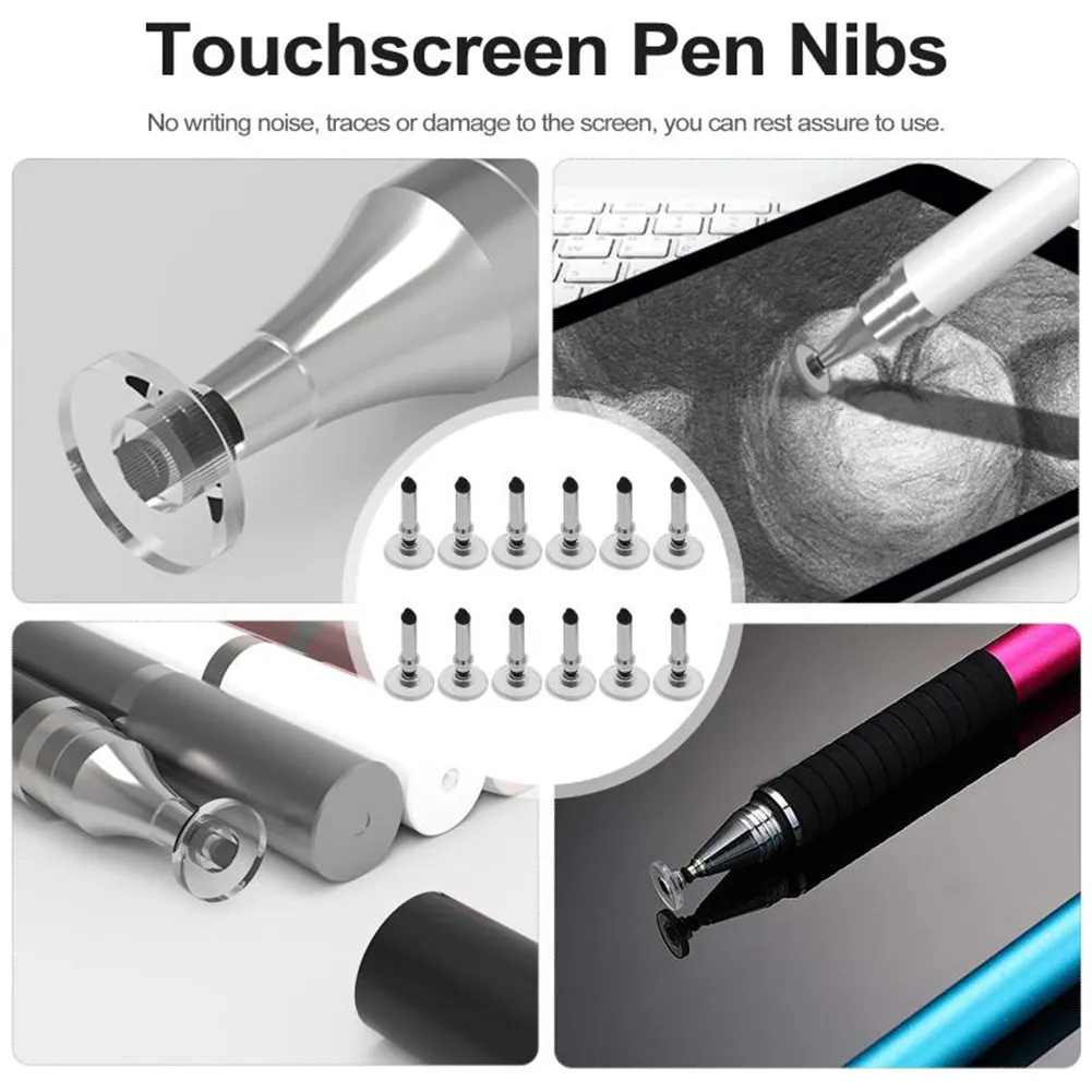 12-Pack Universal Capacitive Stylus Pen Replacement Tips for ...