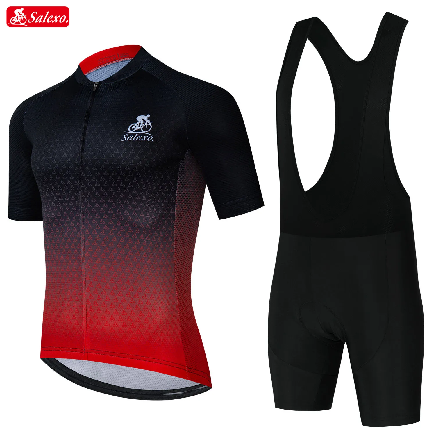 Salexo Red Cycling football kit full set for Men - Summer Mountain Bike ...