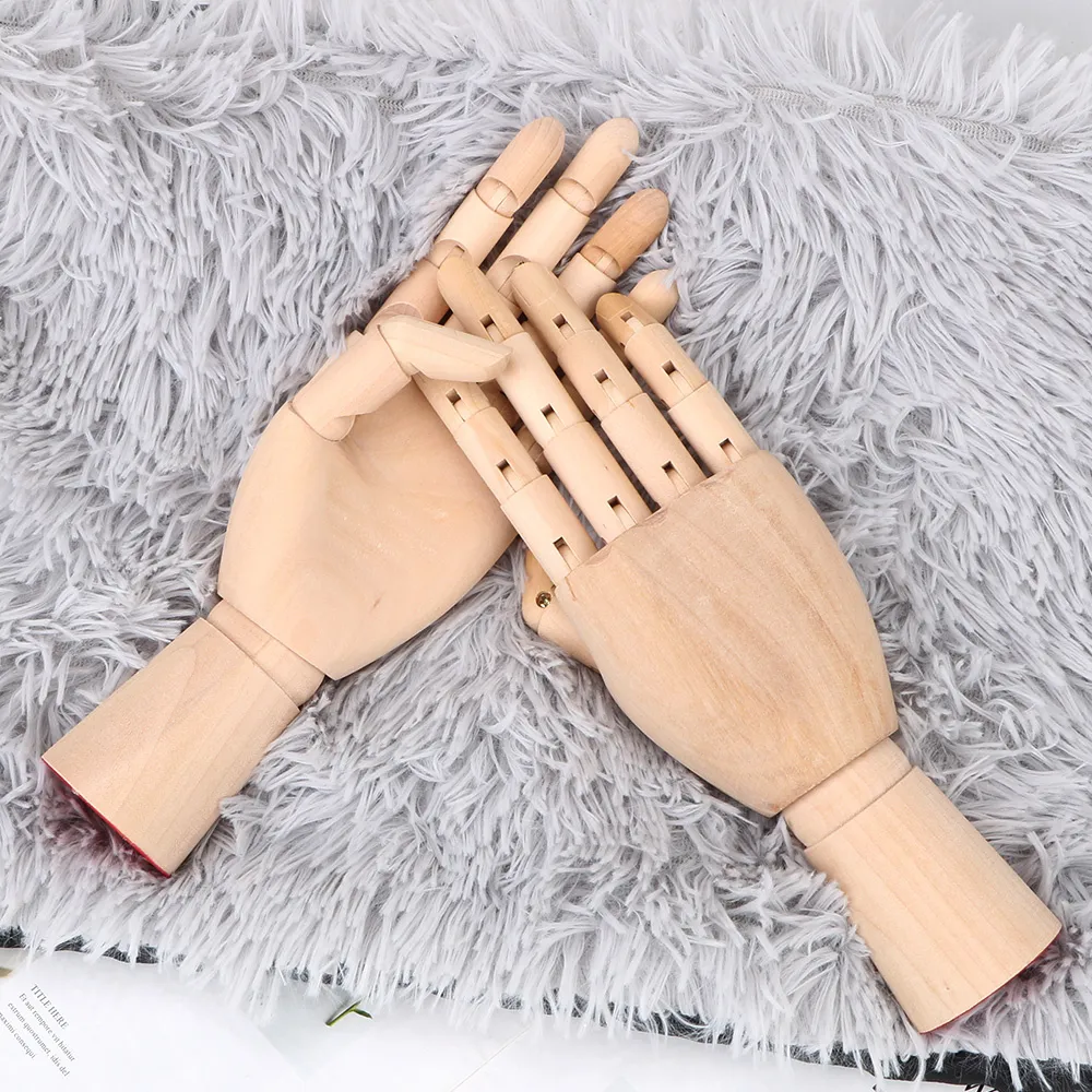 Human Artist Model Wooden Hand Drawing Sketch Ornaments Mannequin Hand ...