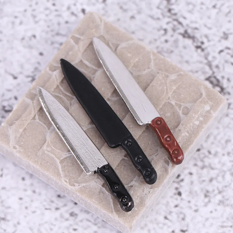 Mini Metal Kitchen Knife Model For 1:12 Dollhouse, Lifelike Miniature ...
