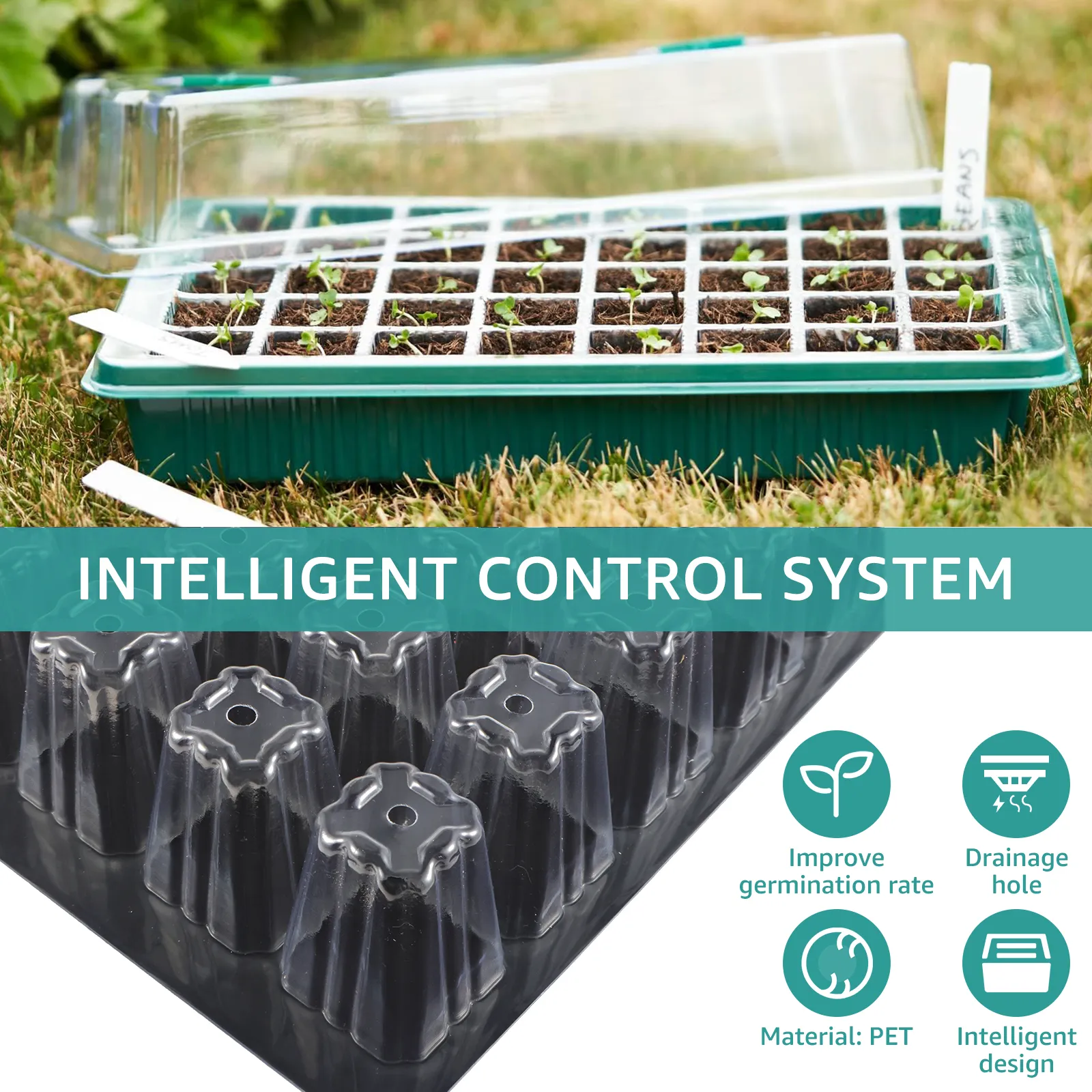 4 Pack 40 Cell Seed Trays With Clear Lids Humidity... From Ddmyjul ...