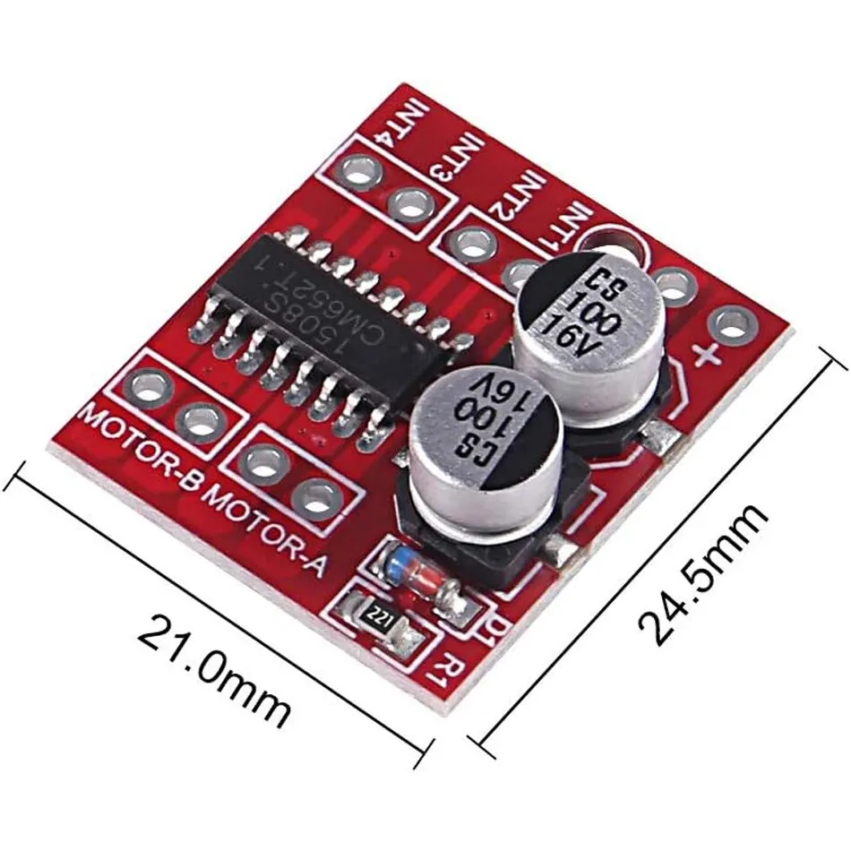 6 Pack Mini L298N DC Motor Driver, MX1508 Mini Dual Channel 1.5A 2 Way PWM Speed Controller Dual ...