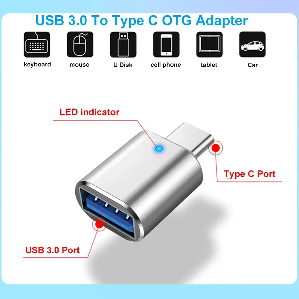 USB 3.0 OTG Adapter USB C To USB A Converter Suitable For Macbook ...