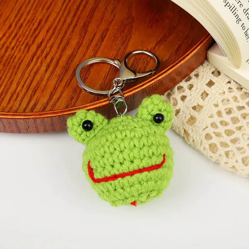 2024Crocheted Animal Keychains: Handmade Frog & Duck Plush Bag Charms ...