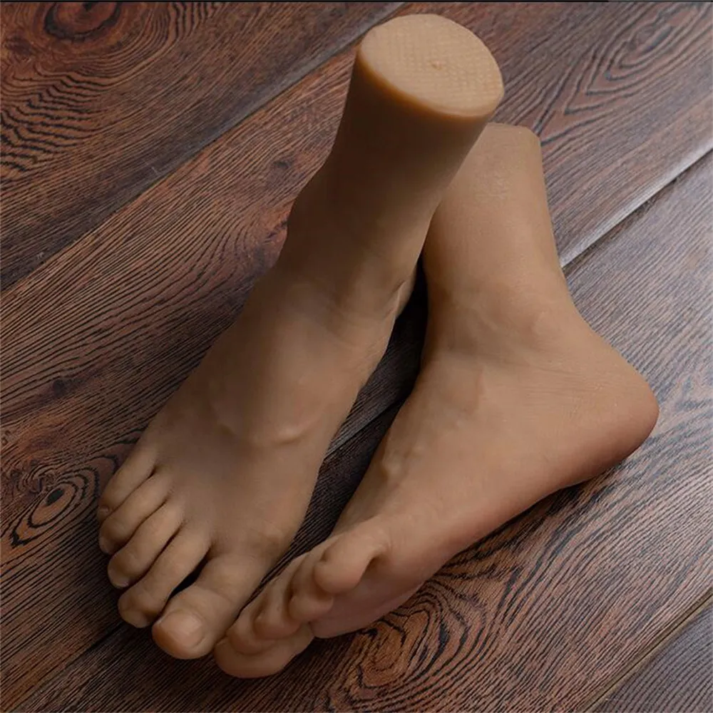 Male TPE Silicone Foot Mannequin Model For Shoes, Stockings, Jewelry ...