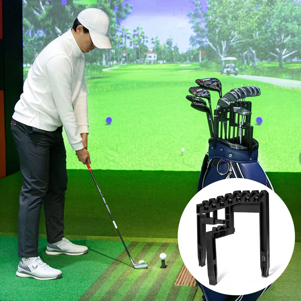 Premium Golf Club Organizer - Holds 9 Clubs, Adjustable Width, Anti ...