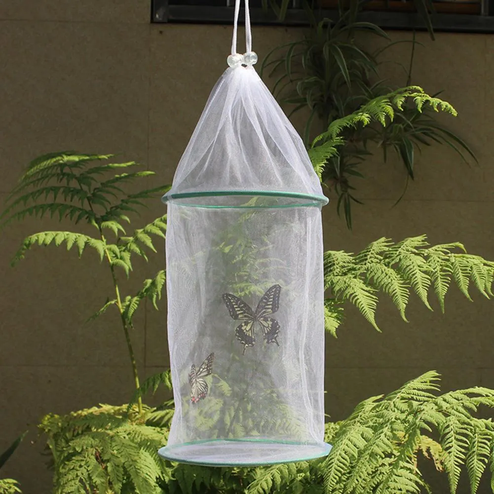 Butterfly Cage Portable Mesh Habitat, Insect Cage with Zippers for Easy ...