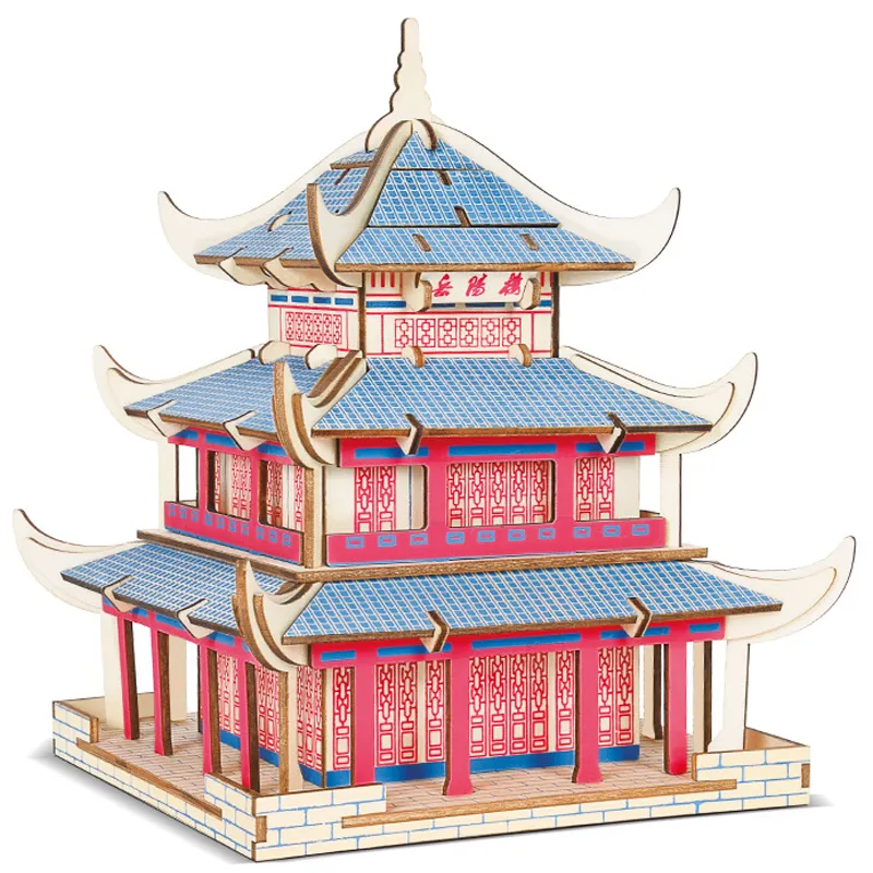 DHgate.com:DIY Wooden Pagoda Puzzle - Chinese Architecture Temple ...