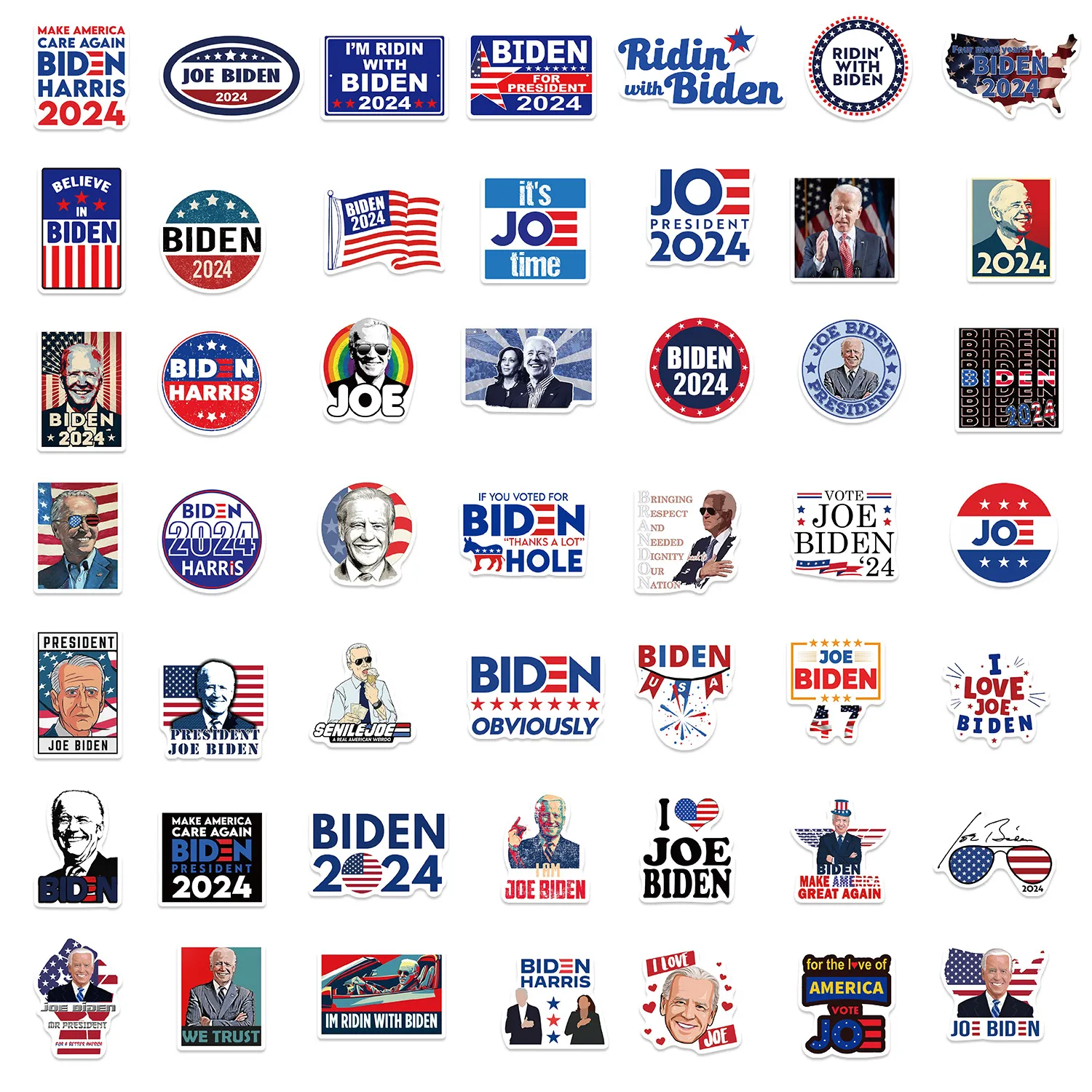 Durable Waterproof Biden Stickers for Laptops, Water Bottles, Luggage ...