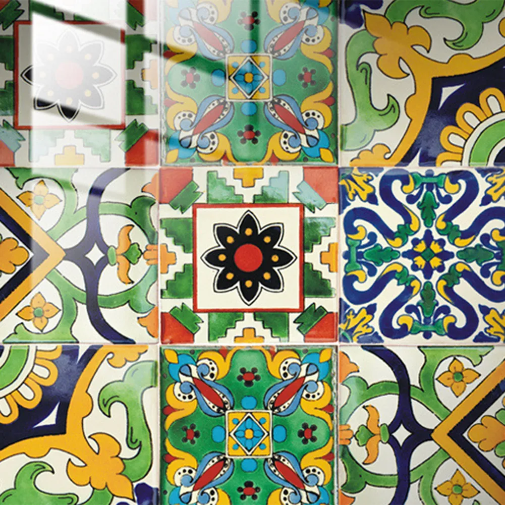 Wall Decals for Kitchen Tiles: Waterproof Mandala Backsplash Tile ...