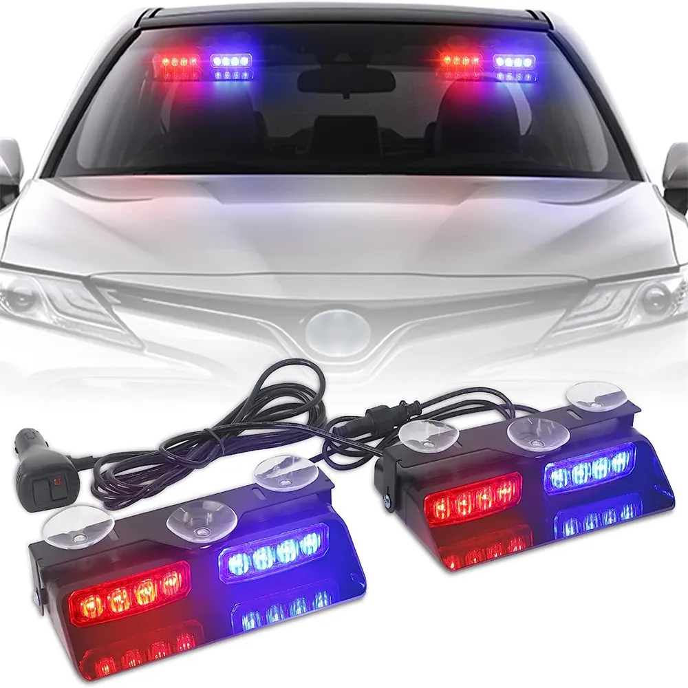 2 In 1 LED Car Strobe Lights For Emergency Flash Warning Lamp ...