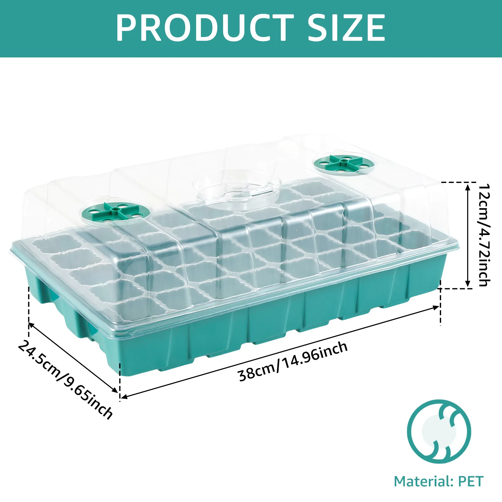 4 Pack 40 Cell Seed Trays With Clear Lids Humidity... From Ddmyjul ...