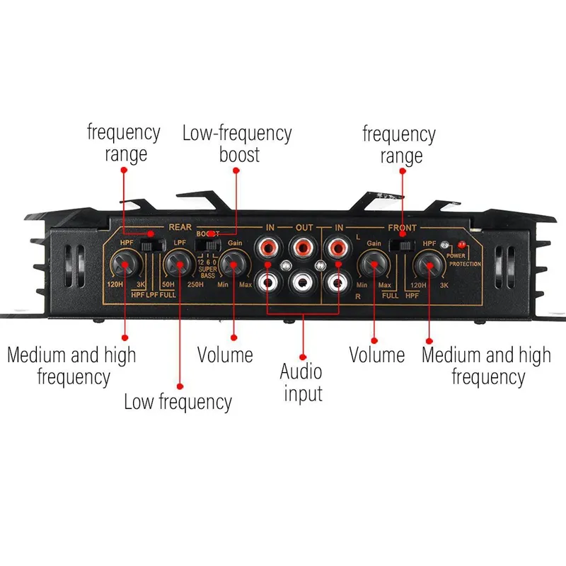 Powerful 12V 5800W Car Audio Subwoofer Stereo Amplifier With Bluetooth ...