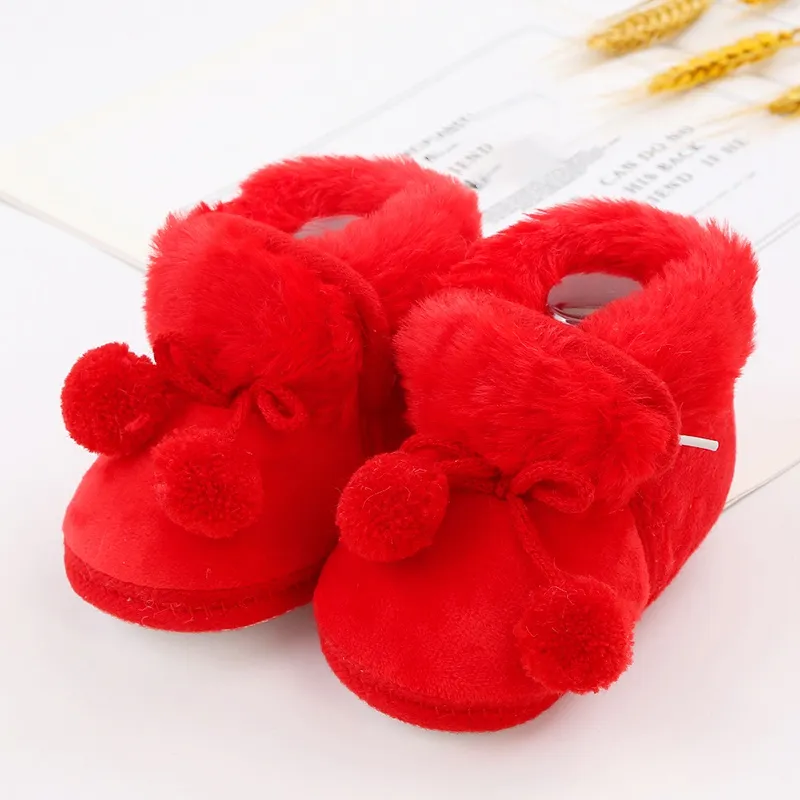 Baby Fluffy Snow Boots: Soft Warm Toddler Crawling Shoes for Winter ...