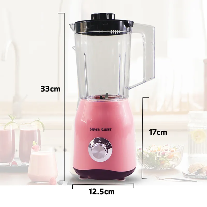 Electric Pink Blender: 1.5L 2-Speed Powerhouse for Shakes, Smoothies ...