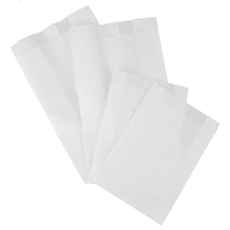 Kraft Paper Food Bags White Waffle Design For Takeout, Baking, Fried ...