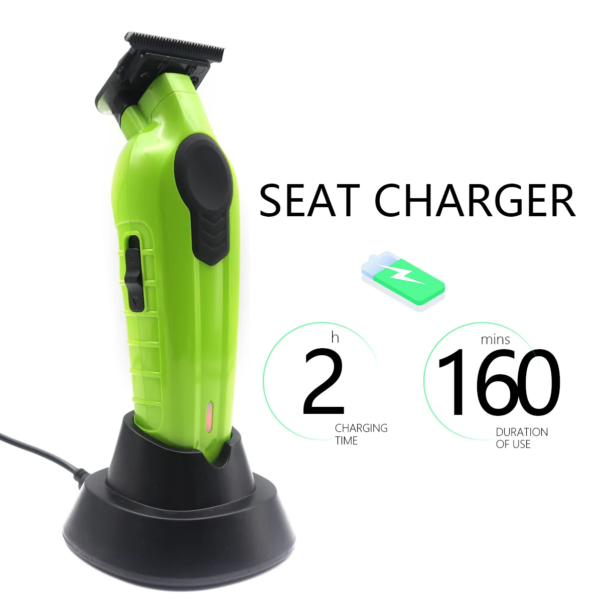 Professional Barber Machines DLC Blade Beard Trimmer For Men USB Base ...