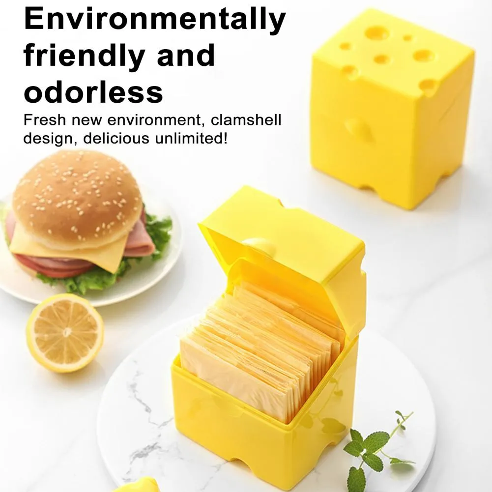 Easy-Clean Cheese Crisper: Plastic Cheese Slicer Container for ...