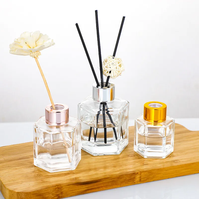 Hexagon Glass Diffuser Bottles: Elegant Aromatherapy Containers With ...