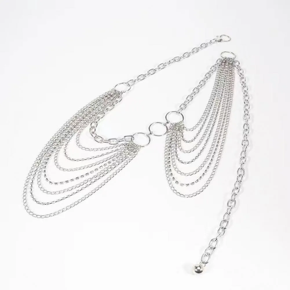 Belly Chains Jewelry Multi Layer Tassel Waist Chain, Sexy Corset Belt ...