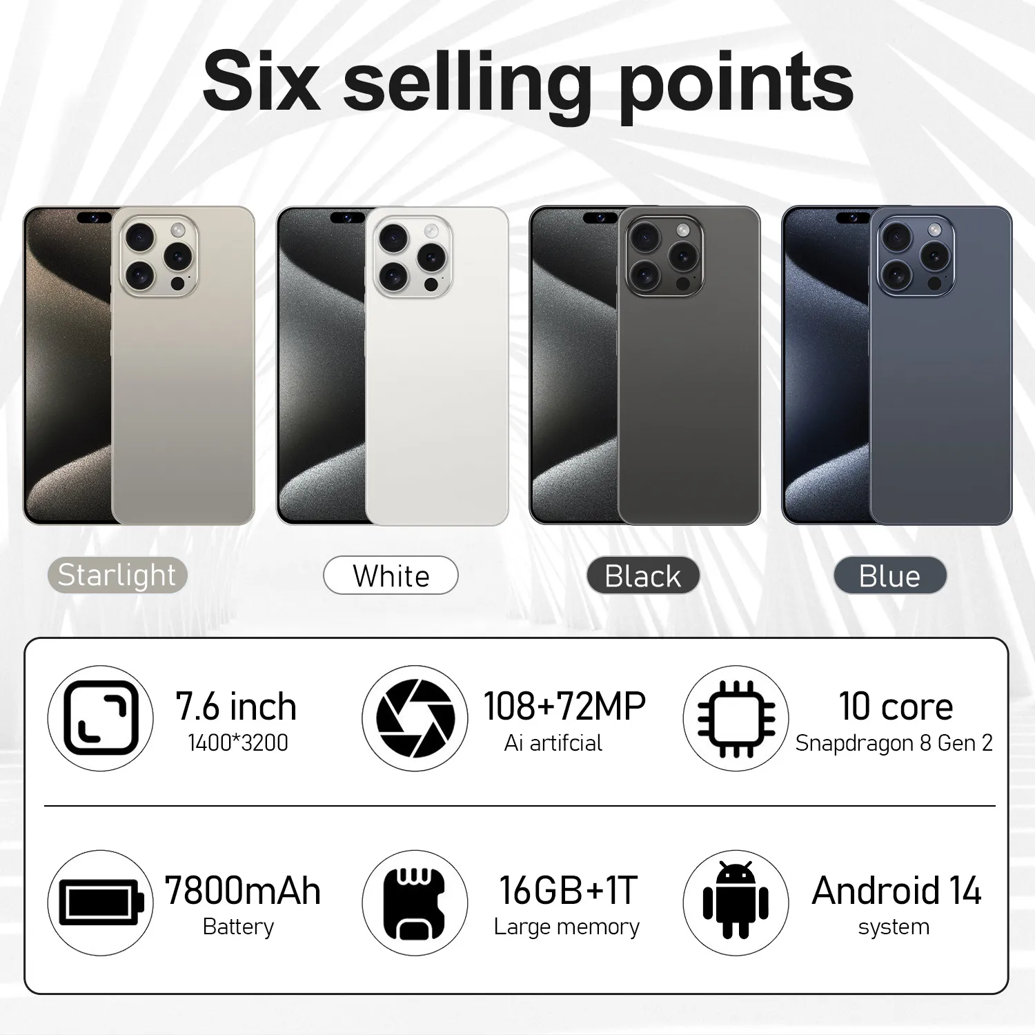 DHgate.com:New i 15 Promax Smartphone: 7.6-inch 3+256GB True 5G Gaming ...