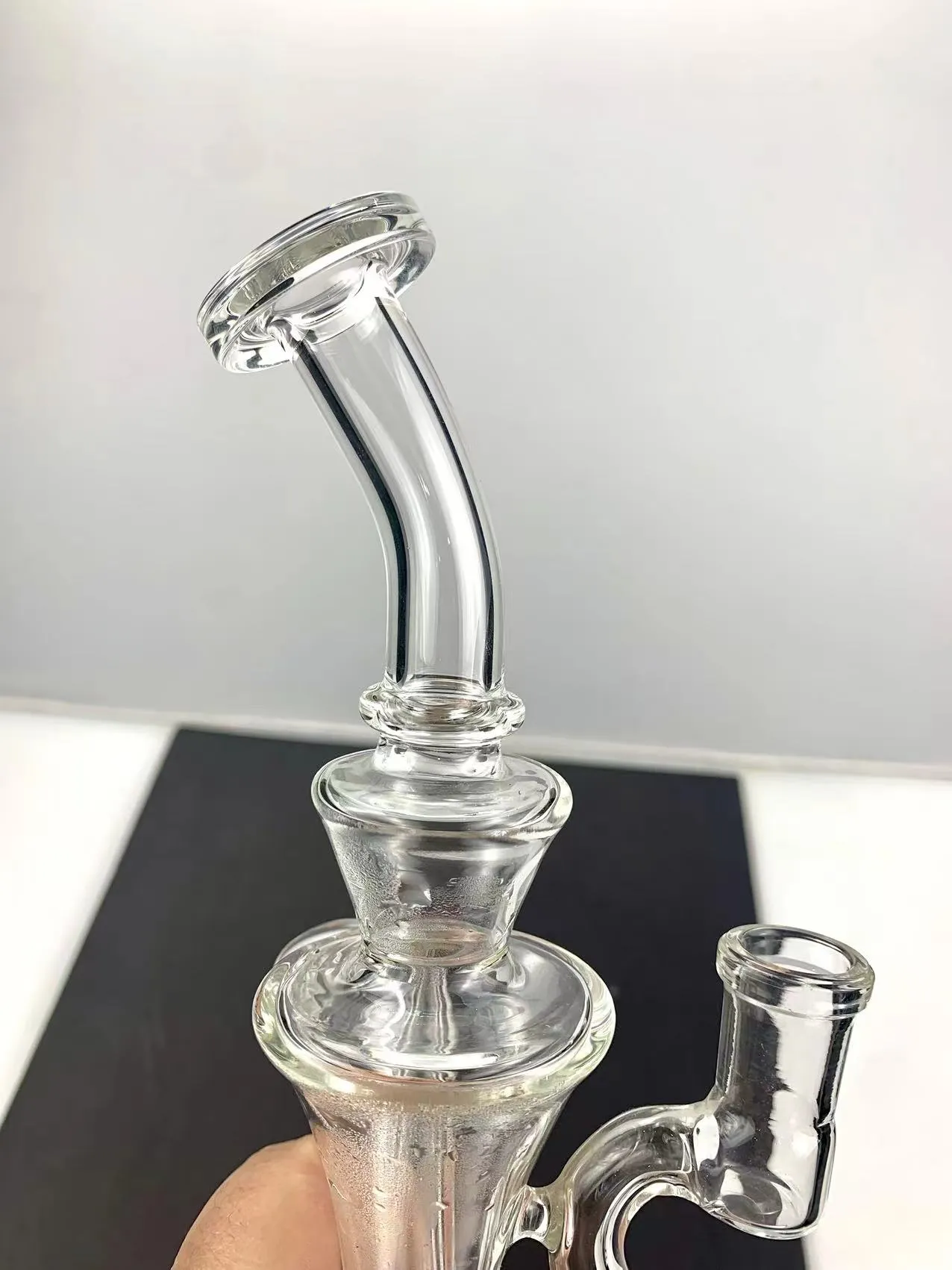 Ash Catcher Water Bong Double Tube Dab Rig Hookahs Water Pipes Glass ...