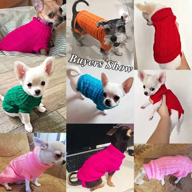 DHgate.com:Warm Winter Dog Sweaters - Soft Wool Pet Clothing for Small ...