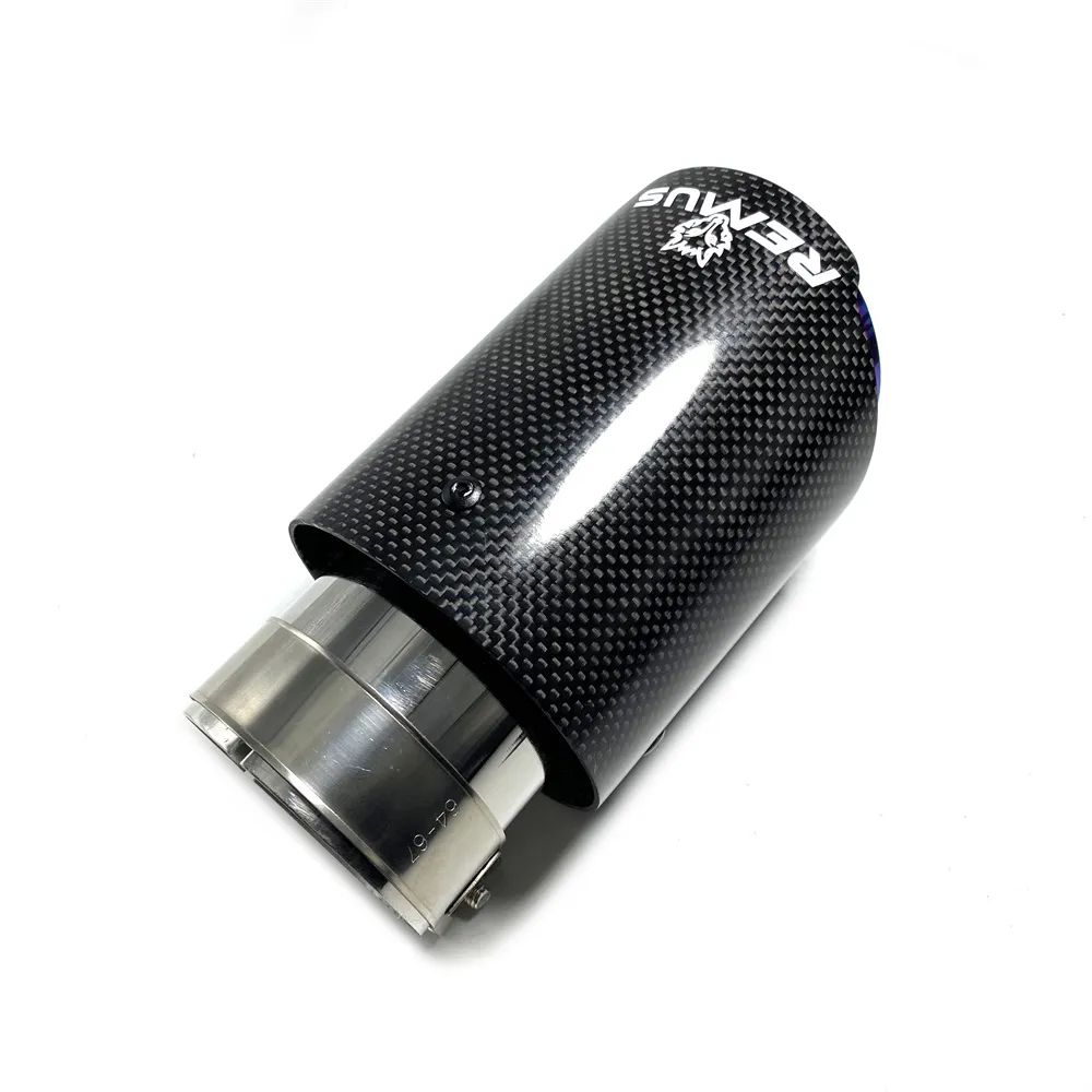Glossy Carbon Fiber Car Exhaust Pipe Tip, Purple Muffler Pipe Automobile Tail Pipe Modification ...