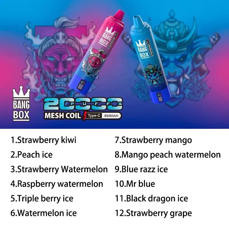 Bang Box 20000 Puff 20k Puff Disposable Vape Rechargeable E Cigarettes ...