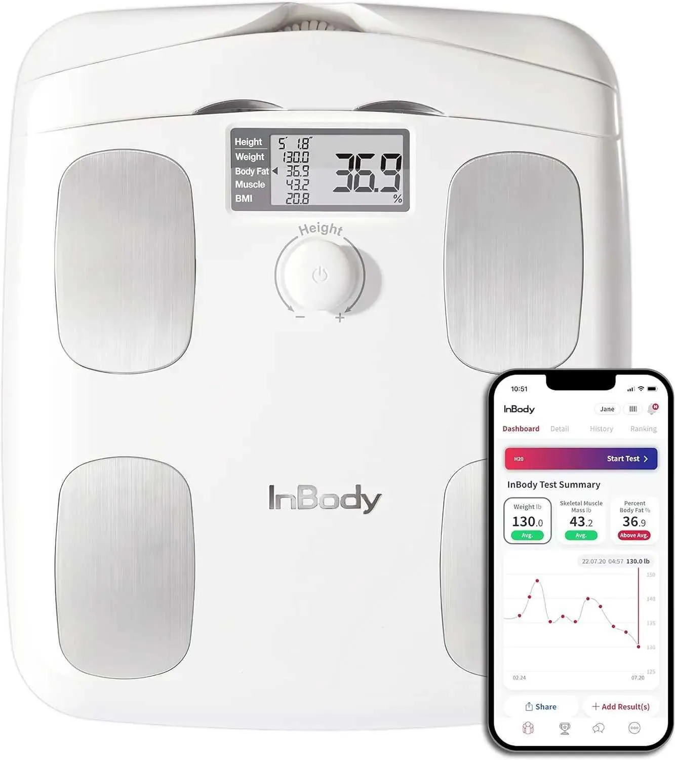 Body Weight Dial Scale H20: InBody Scale for Body Weight, Fat ...