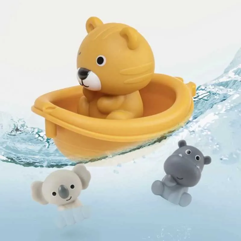 Lovely Animal Bath Toy Set - No Hole Design, Safe & Fun for Babies 6-12 ...