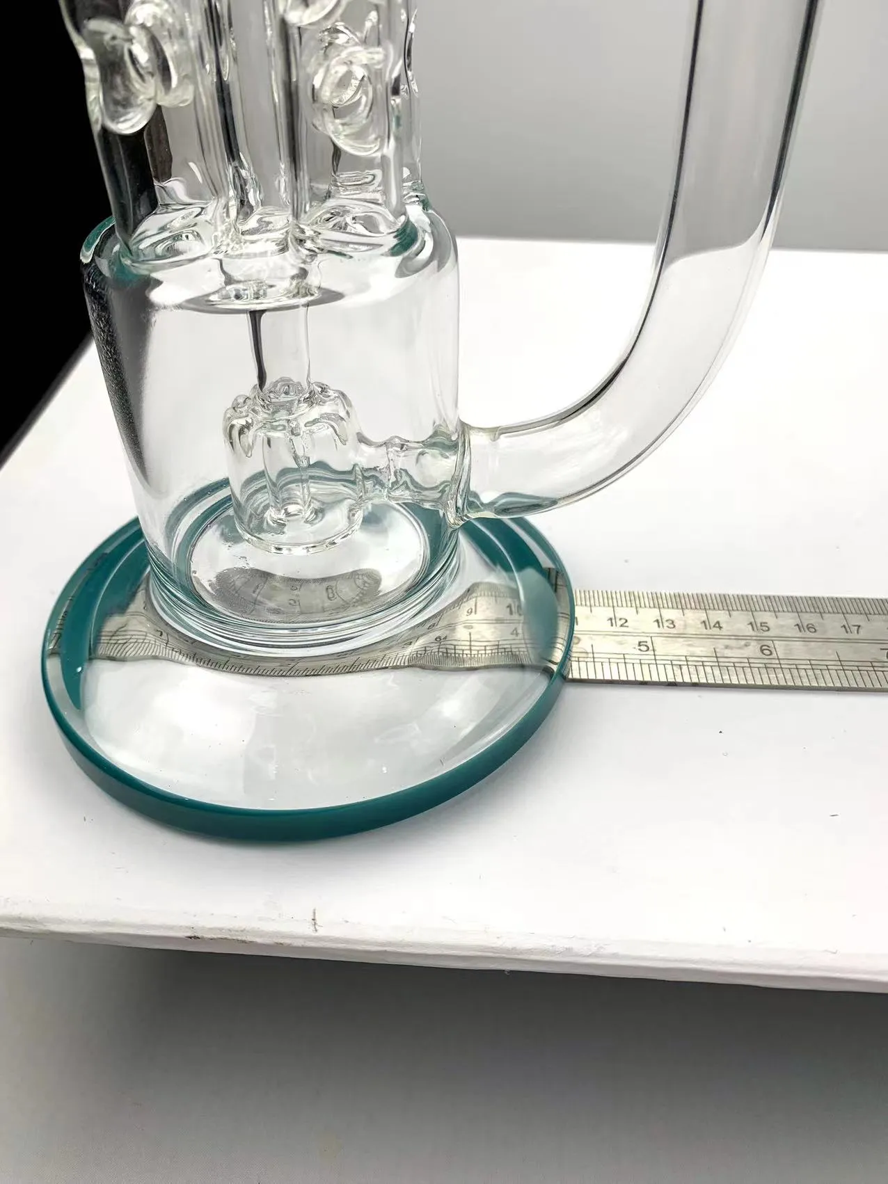 Ash Catcher Shisha Water Pipes Glas Bongs 4 Spalte Poröse Bohrgerät ...