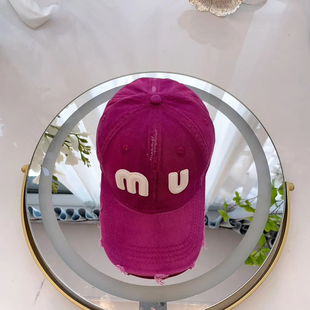 Hundred Letters Baseball Caps Embroidered Solid Color Sunshade Hat For ...
