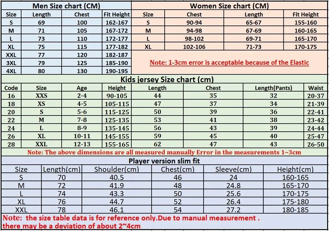 Germany Shirt Size Chart