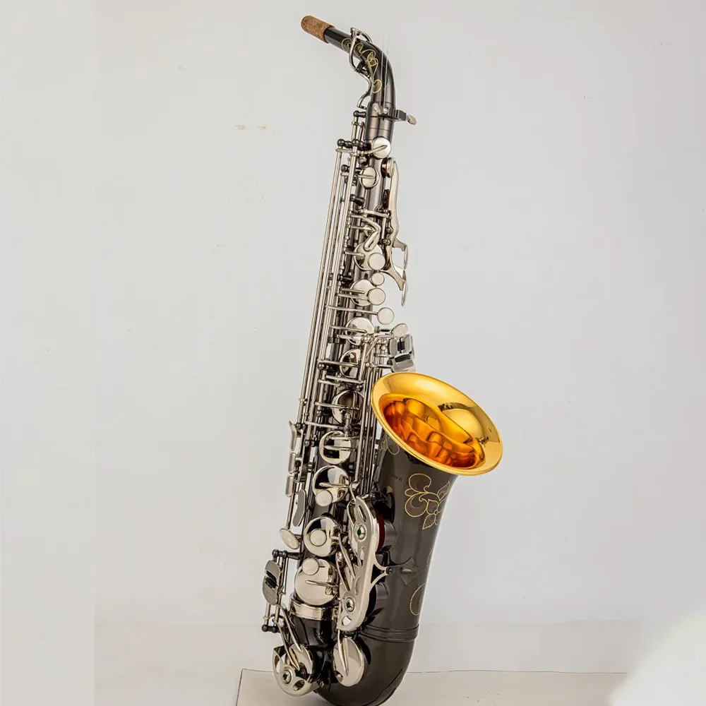 Premium Eb Alto Saxophone: Black Nickel Silver Alloy, Complete Set ...