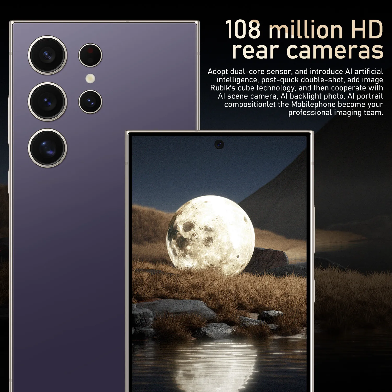 S24 Ultra Mobile Phones 7.3 HD Screen, Android 13, Snapdragon 8 Gen 2 ...