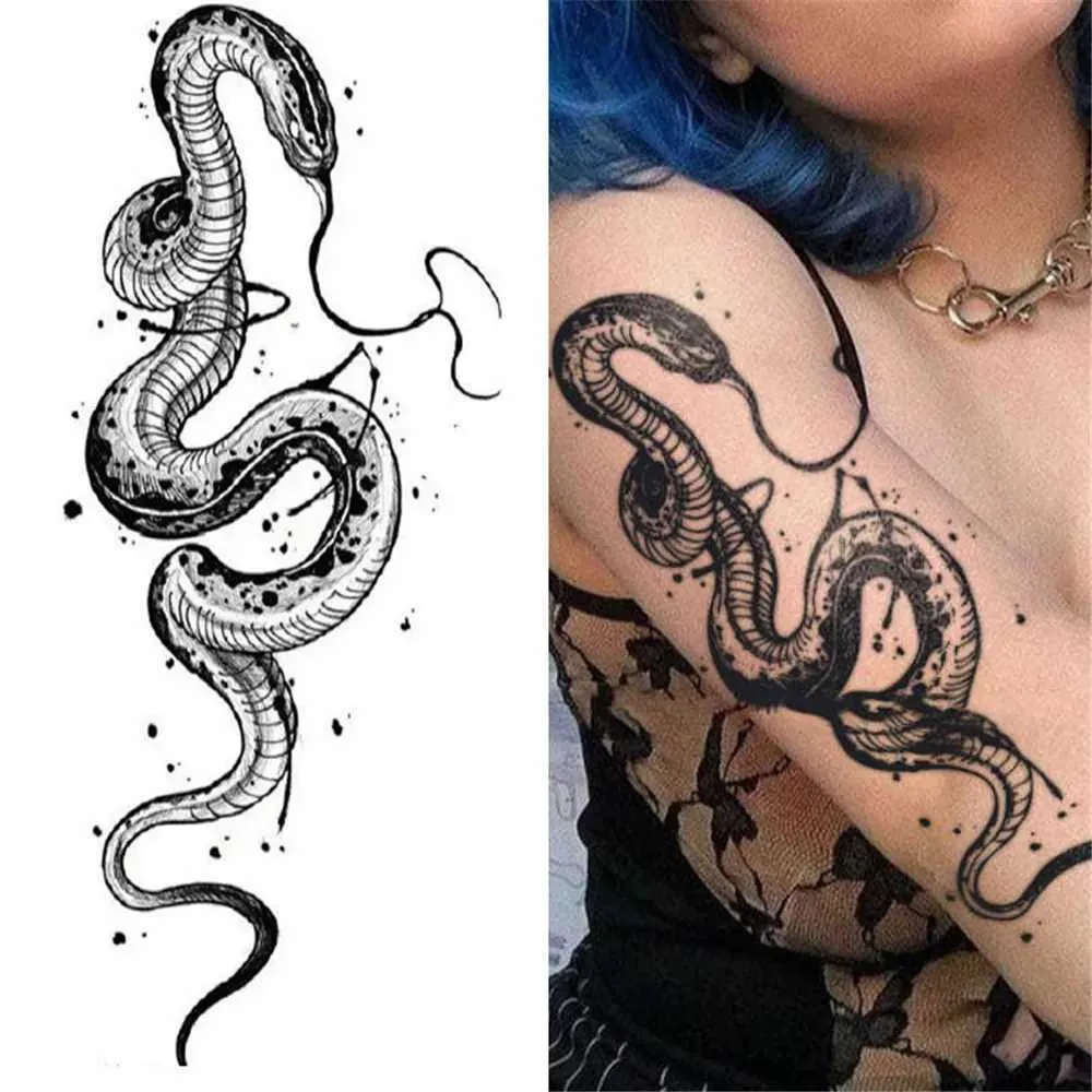 Snake arm wrap tattoo - Bronctattooaus.com