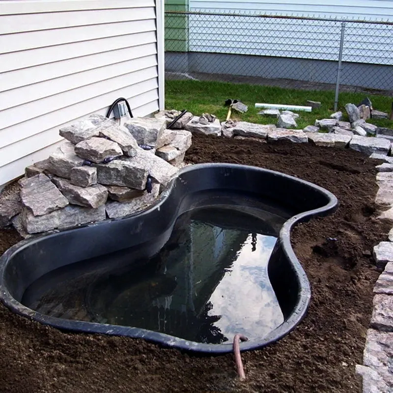 Aquaculture Fish Tanks Modern Black Fibreglass Pond: Outdoor Fish Pool ...