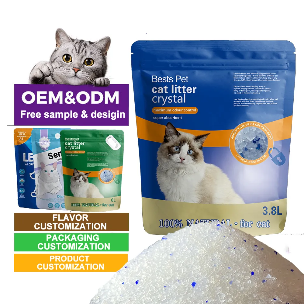 Silicone Cat Litter Irregular Crystal Pearls 1-3.5mm Size Silica Gel ...